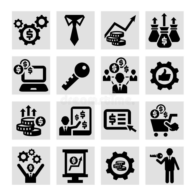 Iconos del negocio ilustración del vector. Ilustración de pantalla ...