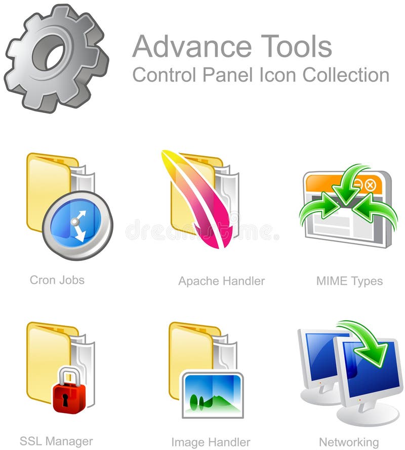 Iconos Del Panel De Control Ilustración del Vector - Ilustración de ...