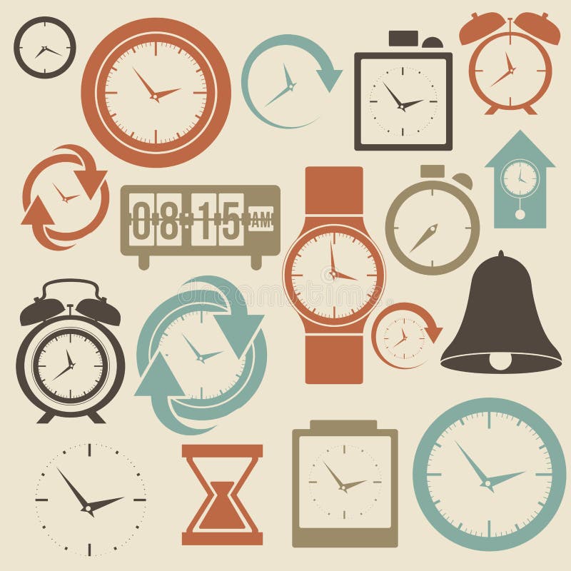 Sistema De La Evolución Registre/del Reloj Ilustración del Vector ...