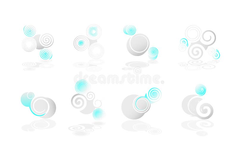 Iconos del remolino ilustración del vector. Ilustración de elegancia ...