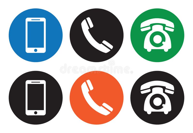 Iconos del teléfono ilustración del vector. Ilustración de mensaje ...