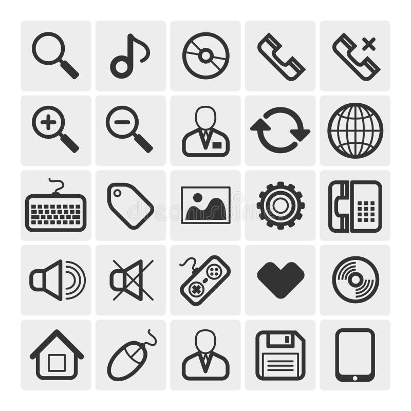 25 iconos del vector ilustración del vector. Ilustración de globo ...