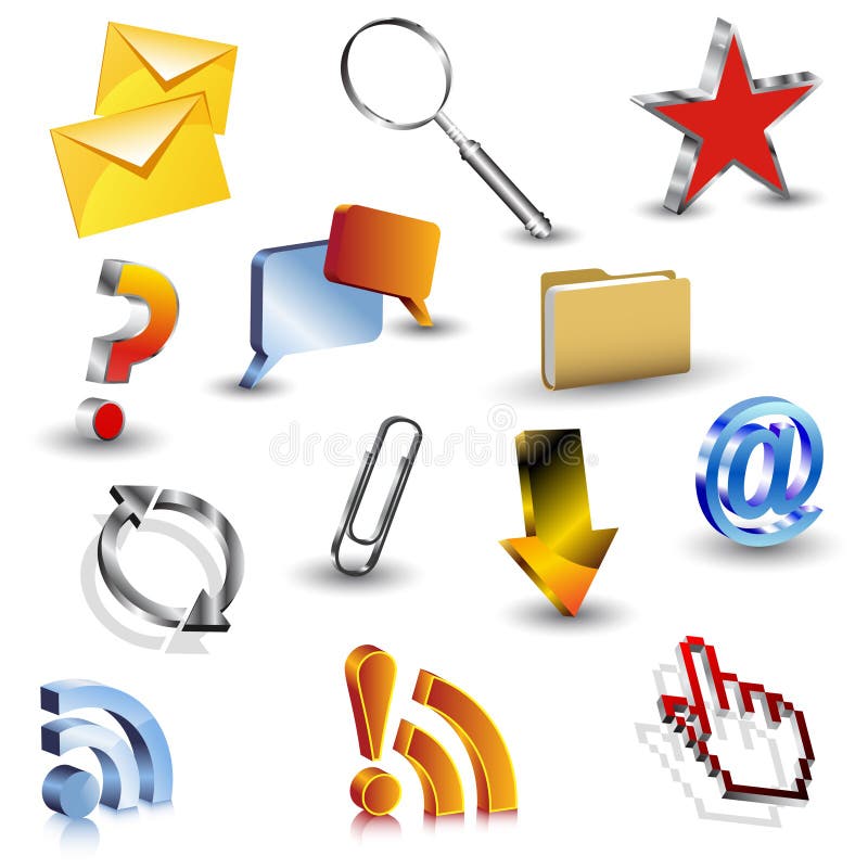 Iconos del vector 3d ilustración del vector. Ilustración de muestra ...