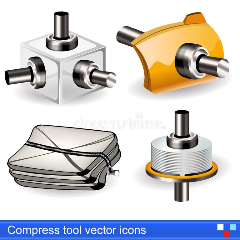 Iconos Del Vector De La Herramienta De La Compresa Ilustración del ...