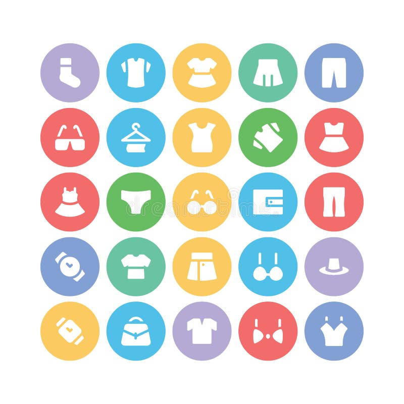 Iconos 1 Del Vector De La Ropa Stock de ilustración - Ilustración de ...