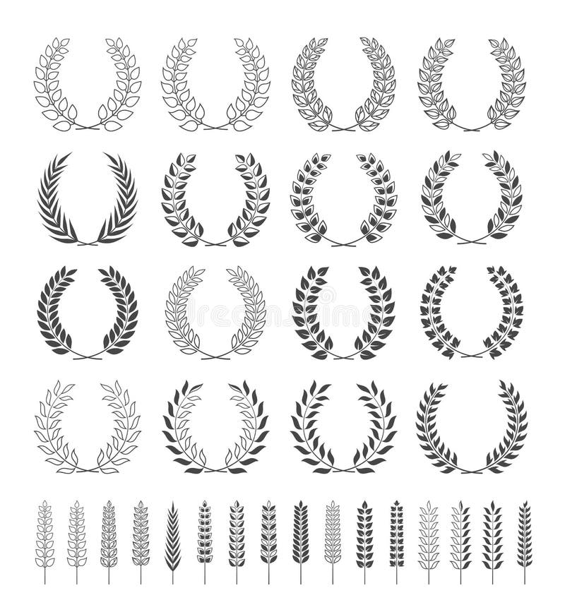 Iconos Del Vector De Las Guirnaldas Ilustración del Vector ...