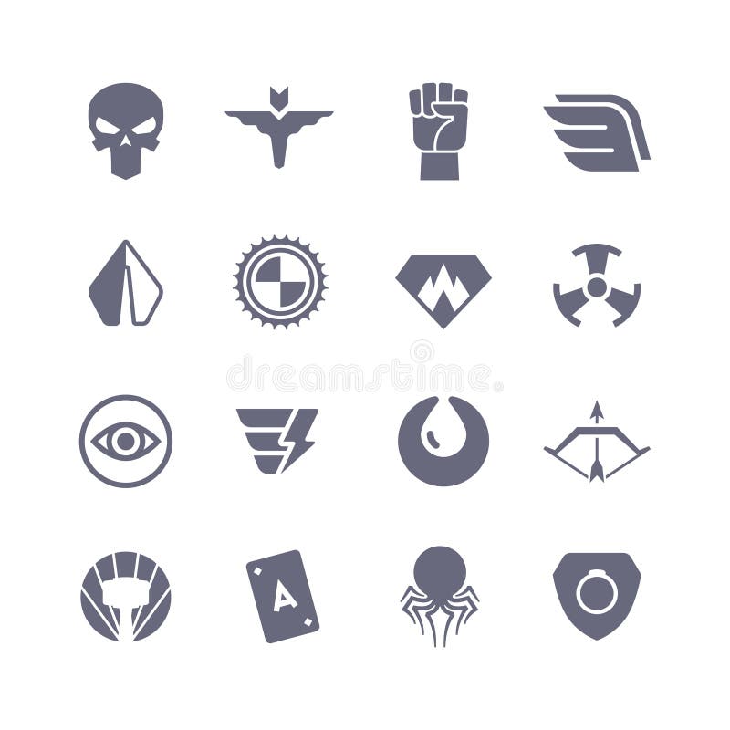 Aire, Icono Del Superpoder Sistema Universal De Los Iconos Potentes ...