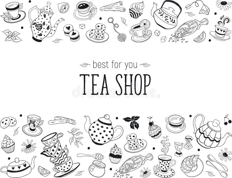 Iconos del vector del té ilustración del vector. Ilustración de ...