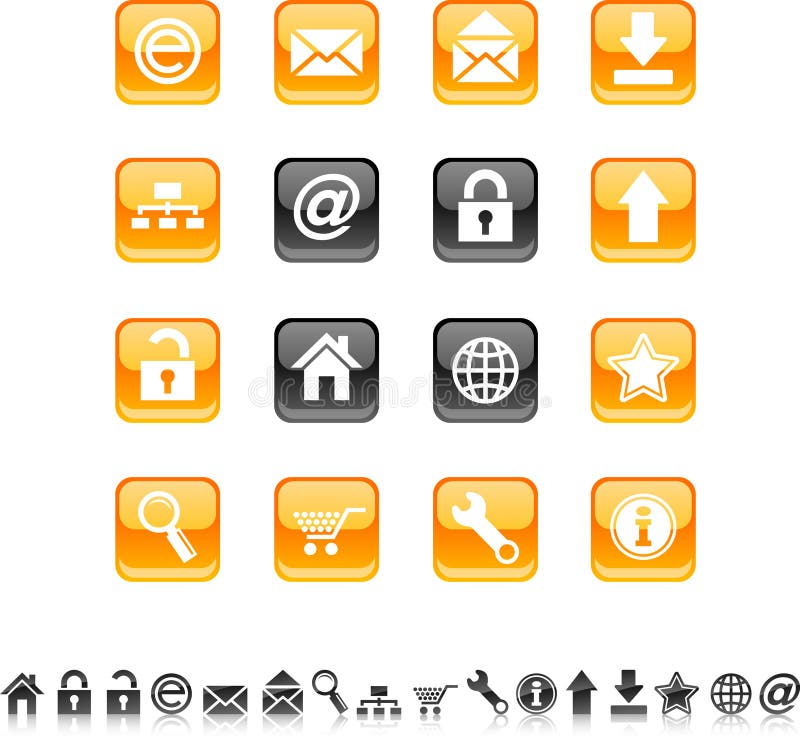Iconos del Web. ilustración del vector. Ilustración de internet - 11347365