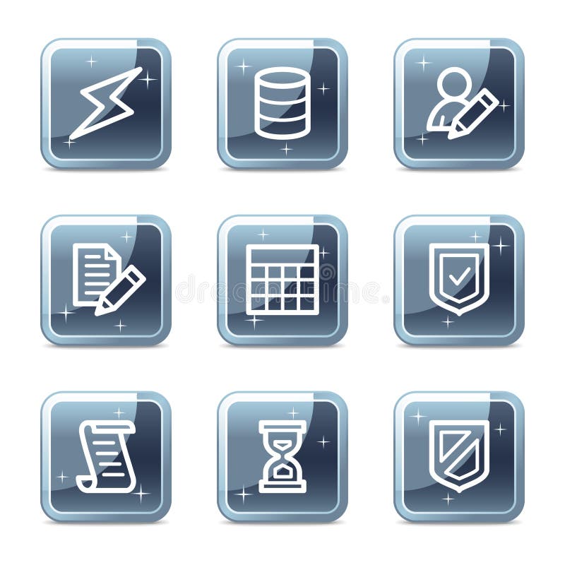 Iconos Del Web De La Base De Datos Ilustración del Vector - Ilustración ...