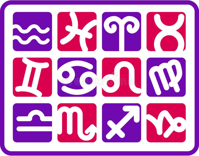 Iconos del zodiaco ilustración del vector. Ilustración de divinidad ...