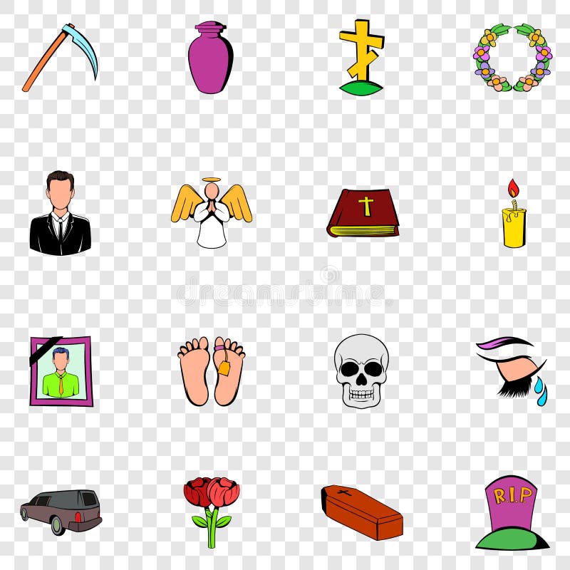 Iconos Determinados De La Muerte Ilustración del Vector - Ilustración ...