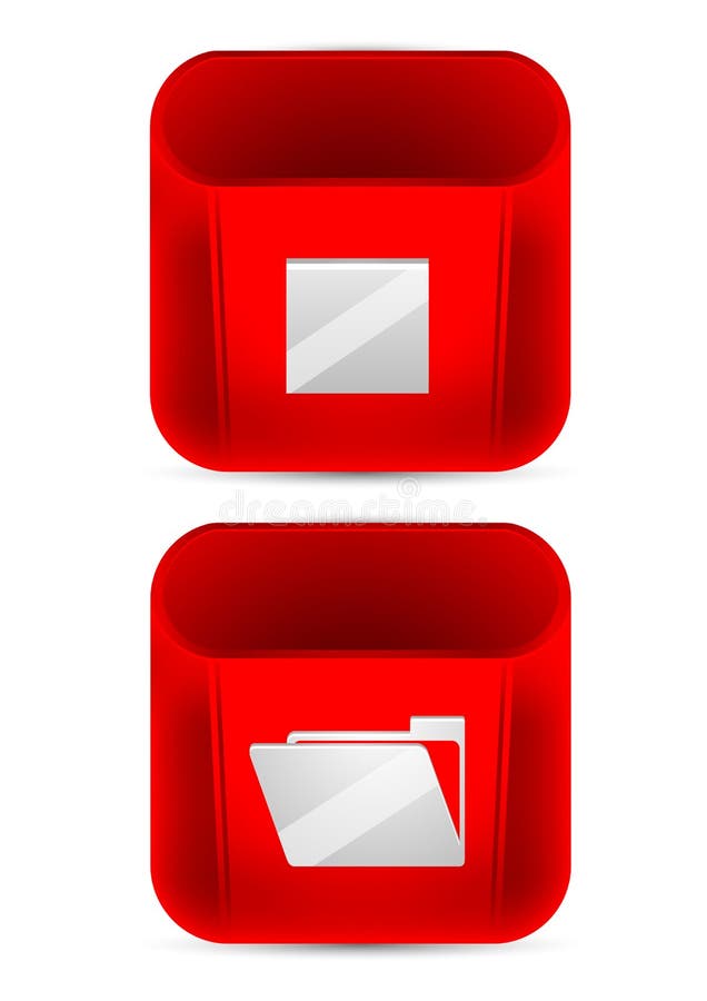 Iconos Determinados Del Color Del Vector. Icono Rojo Ilustración del ...