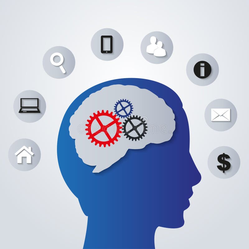 Iconos En Mi Mente - Vector Del Negocio Ilustración del Vector ...