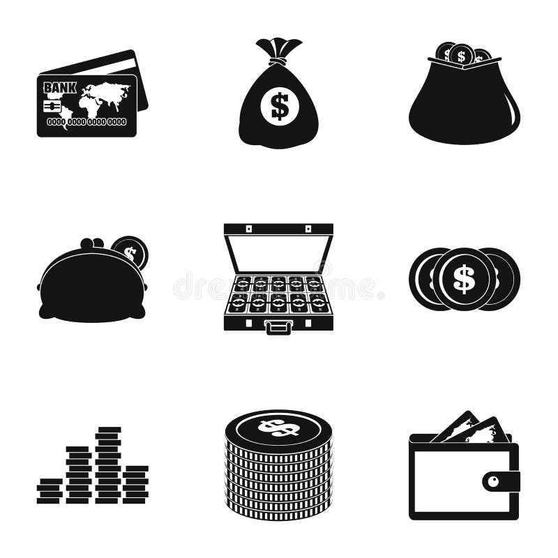 Iconos Fijados, Estilo Simple De La Beca Stock de ilustración ...