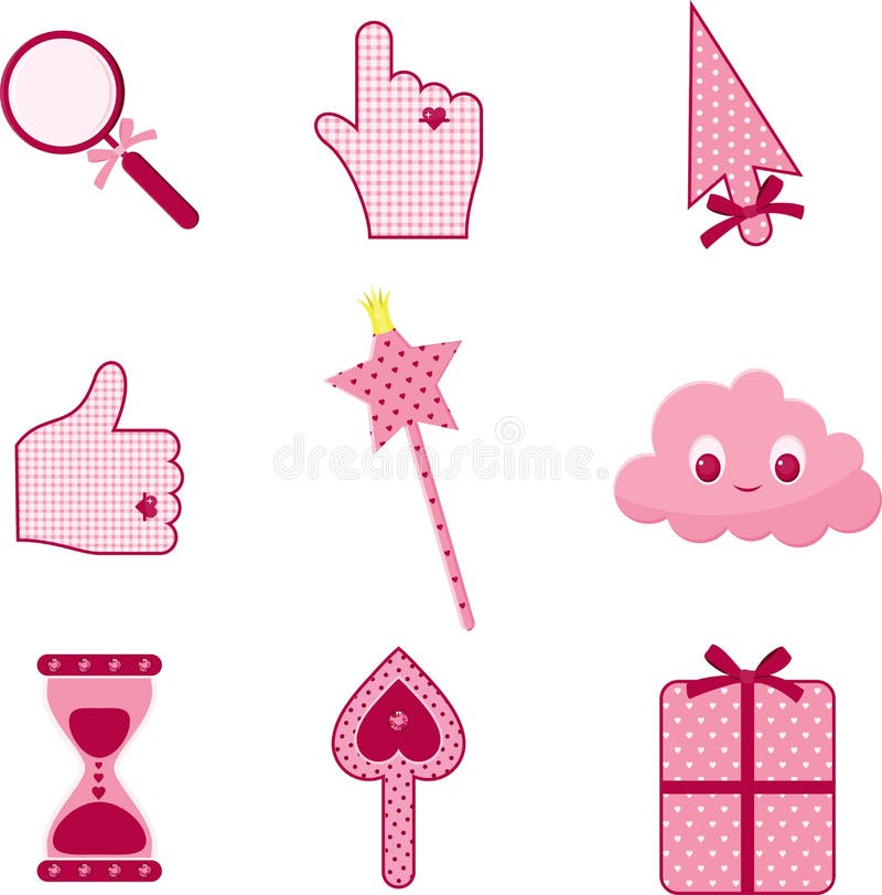 Iconos hermosos del web ilustración del vector. Ilustración de puntero ...