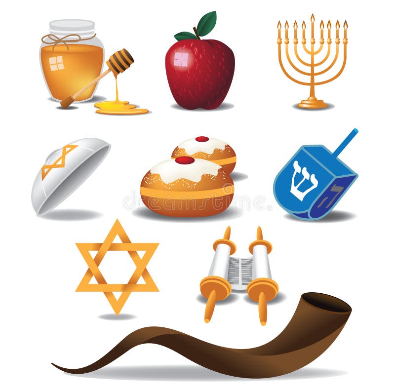 Iconos judíos ilustración del vector. Ilustración de religioso - 23933522