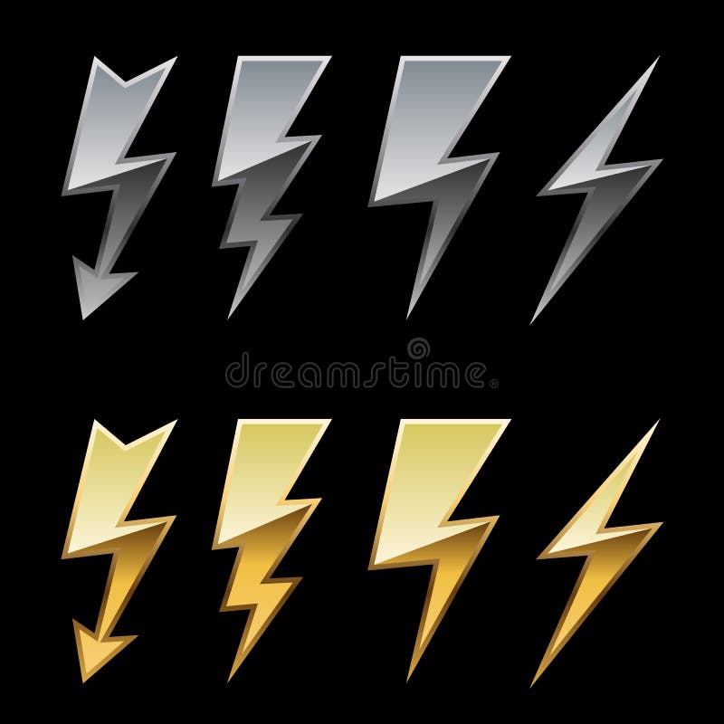 V Relámpago Logo Template De La Letra Ilustración del Vector ...