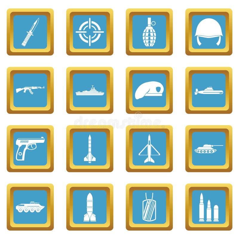 100 Iconos Militares Fijados, Estilo Simple Ilustración del Vector ...
