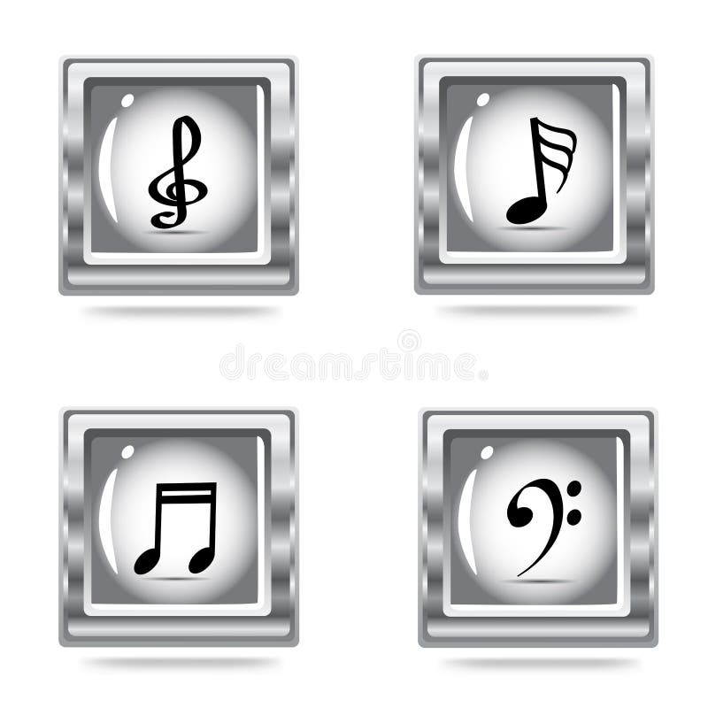 Iconos musicales ilustración del vector. Ilustración de musicales ...