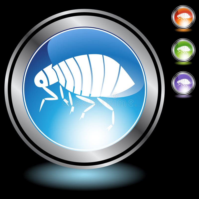 Iconos Negros Del Cromo - Pulga Ilustración del Vector - Ilustración de ...