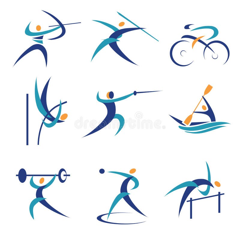 Iconos Olímpicos De Los Deportes Ilustración del Vector - Ilustración ...
