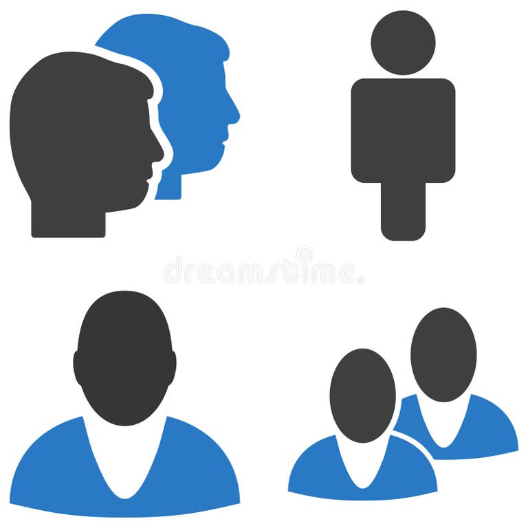 Iconos Planos De Los Clientes Ilustración del Vector - Ilustración de ...