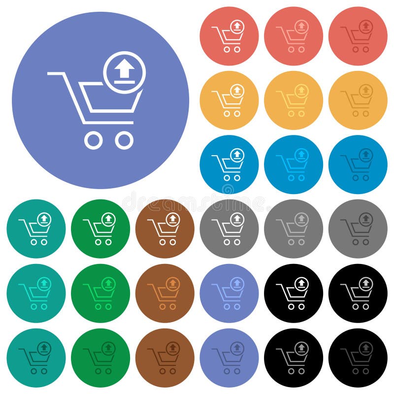 Iconos Planos De Varios Colores Redondos Y Planos De Carros Ilustración ... Iconos Planos De Varios Colores Redondos Y Planos De Carros Ilustración ...