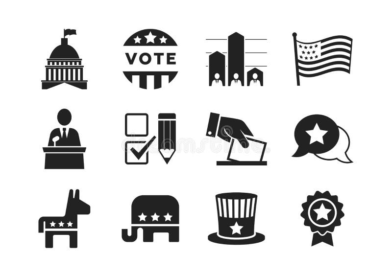 Iconos políticos fijados foto de archivo editorial. Ilustración de ...