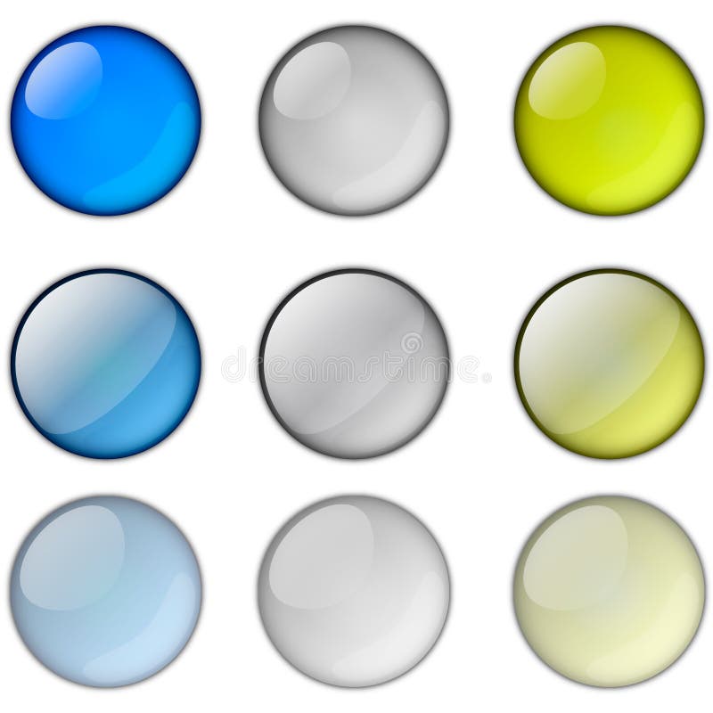 Iconos redondos ilustración del vector. Ilustración de amarillo - 5660722