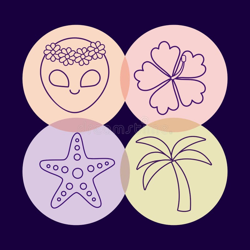 Iconos relacionados lindos ilustración del vector. Ilustración de ...