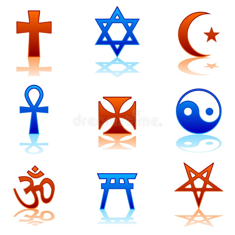 Iconos religiosos ilustración del vector. Ilustración de redondo - 40367202