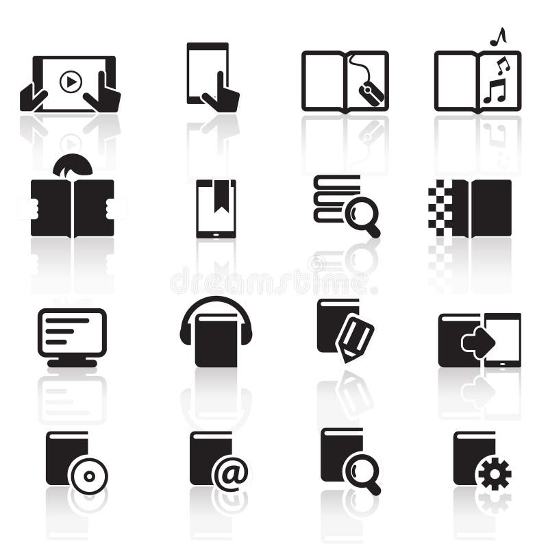 Iconos Set01 Del Libro De Digitaces Ilustración del Vector ...