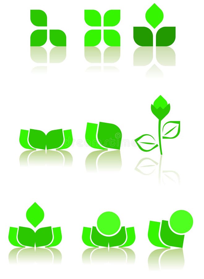 Iconos verdes ilustración del vector. Ilustración de reciclaje - 5274283