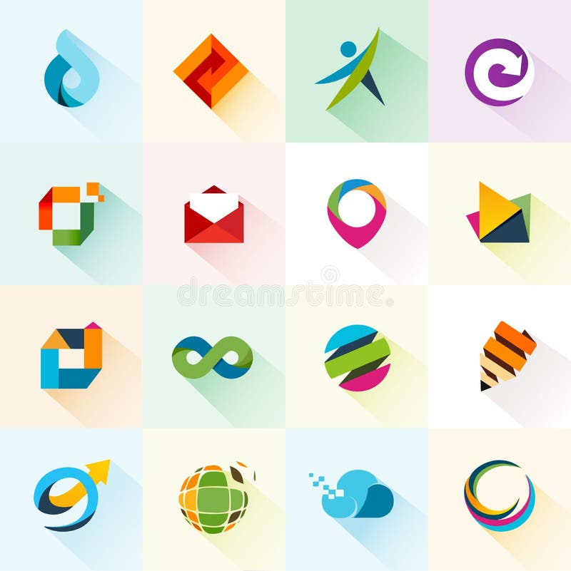 Iconos Y Elementos Abstractos Del Web Ilustración del Vector ...