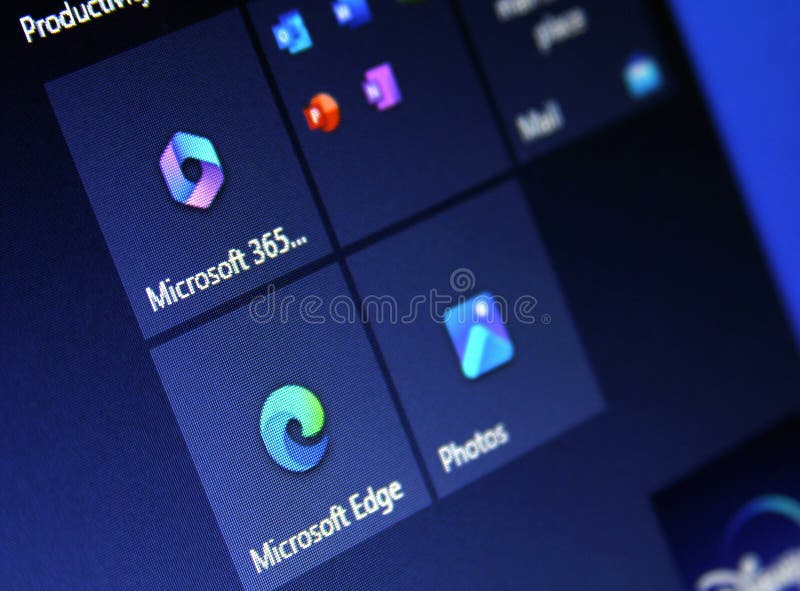 Iconos Y Logotipos De Microsoft Office Fotografía editorial - Imagen de ...