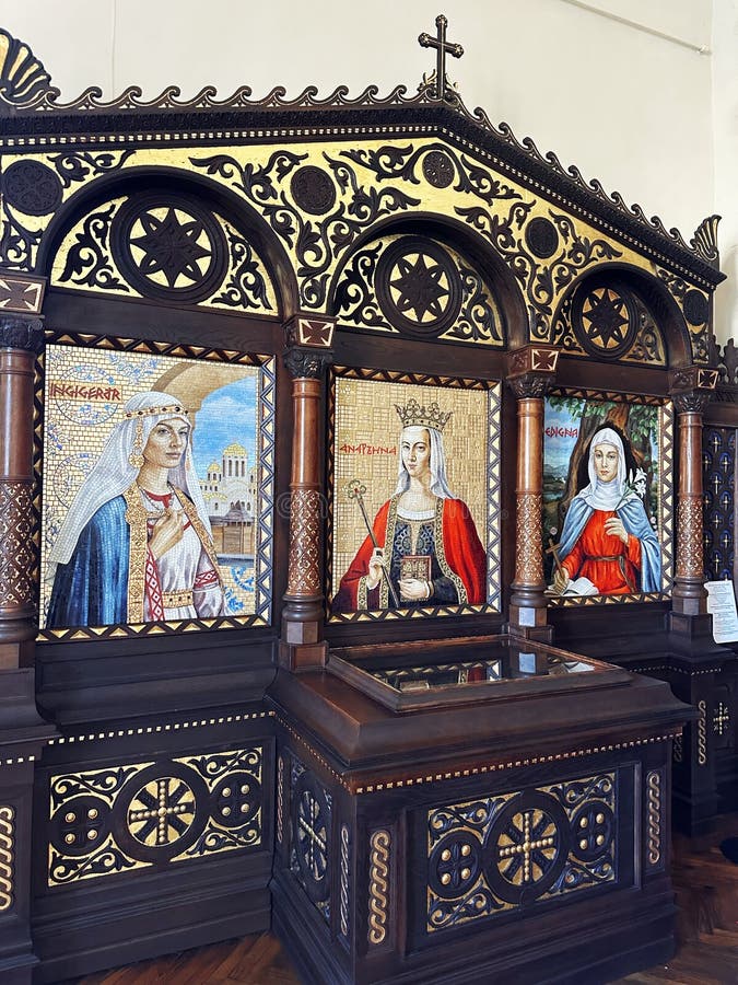 Iconostasis with Paintings of Saints Editorial Stock Photo - Image of ...