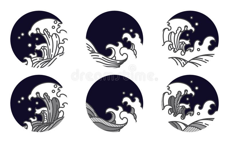Japanese Wave Logo Stock Illustrations – 2,338 Japanese Wave Logo Stock ...