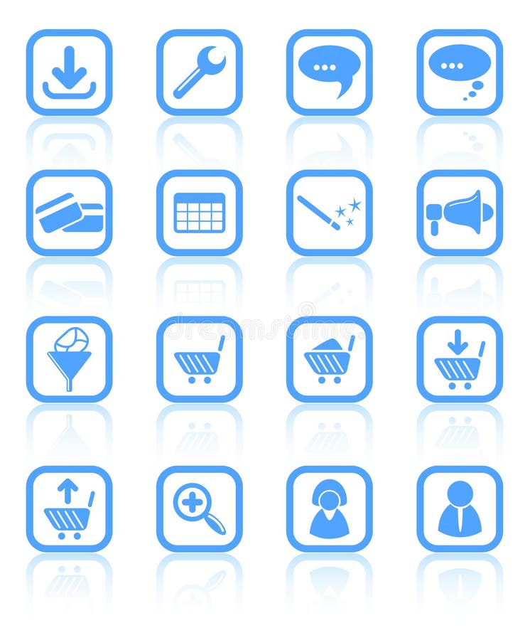 Flat UI Design Elements - Set of Basic Web Icons Stock Vector ...