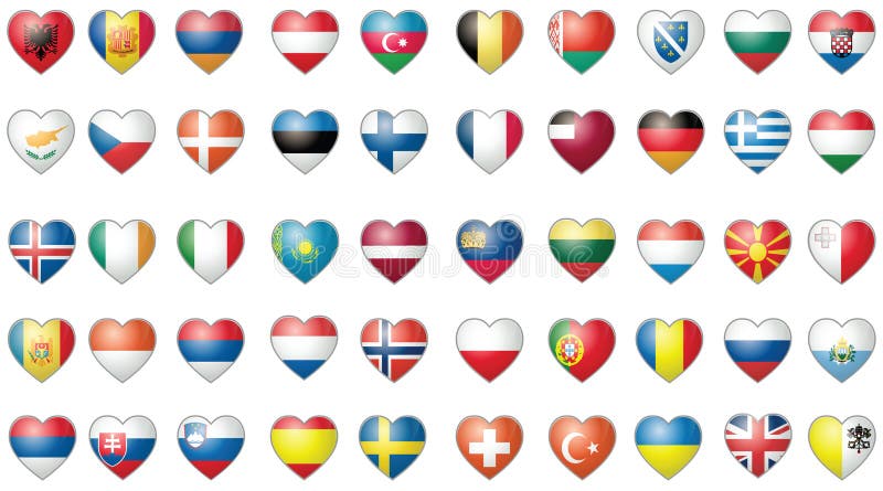 Icons with All the Flags of the World Vector Set Stock Vector ...
