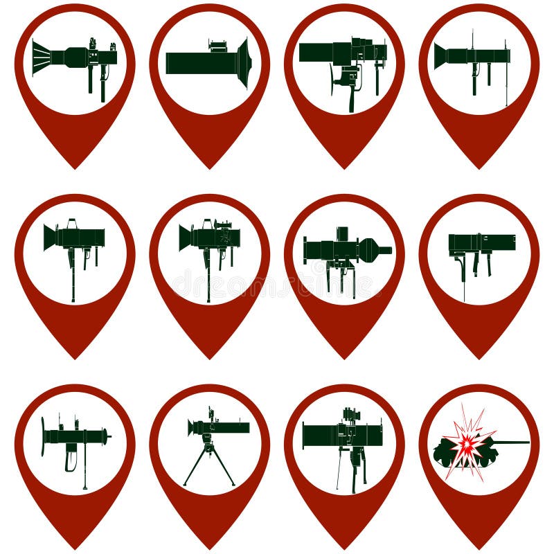 ATGM stock vector. Illustration of vector, charge, missile - 53642325