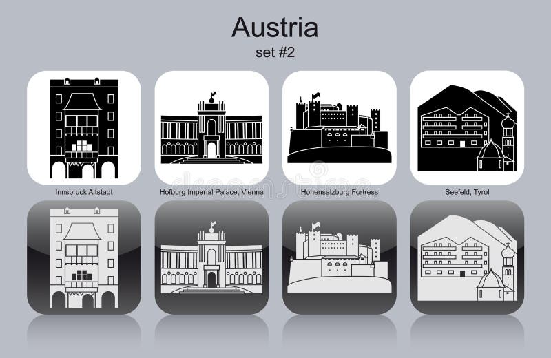 Vienna icons stock vector. Illustration of ring, rathaus - 35385535