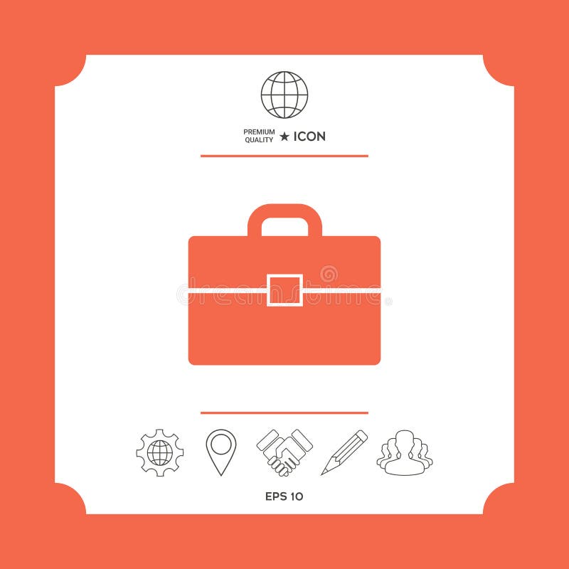 Portfolio symbol icon stock vector. Illustration of file - 109571340