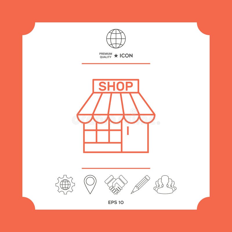 Shop symbol icon stock vector. Illustration of commerce - 109571729