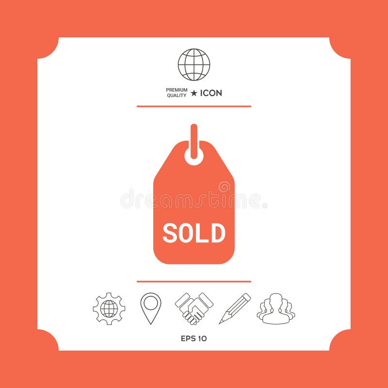 Sold tag symbol stock vector. Illustration of bargain - 109571805