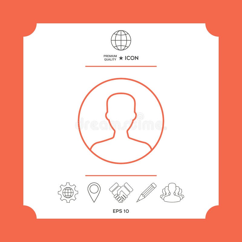 Symbol of User Icon in Circle. Profile Line Icon. Stock Vector ...