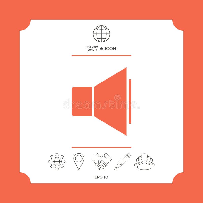 Volume symbol icon stock vector. Illustration of symbol - 109572640