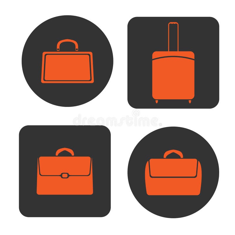 Icons Bags, Vector Illustration. Stock Vector - Illustration of handbag ...