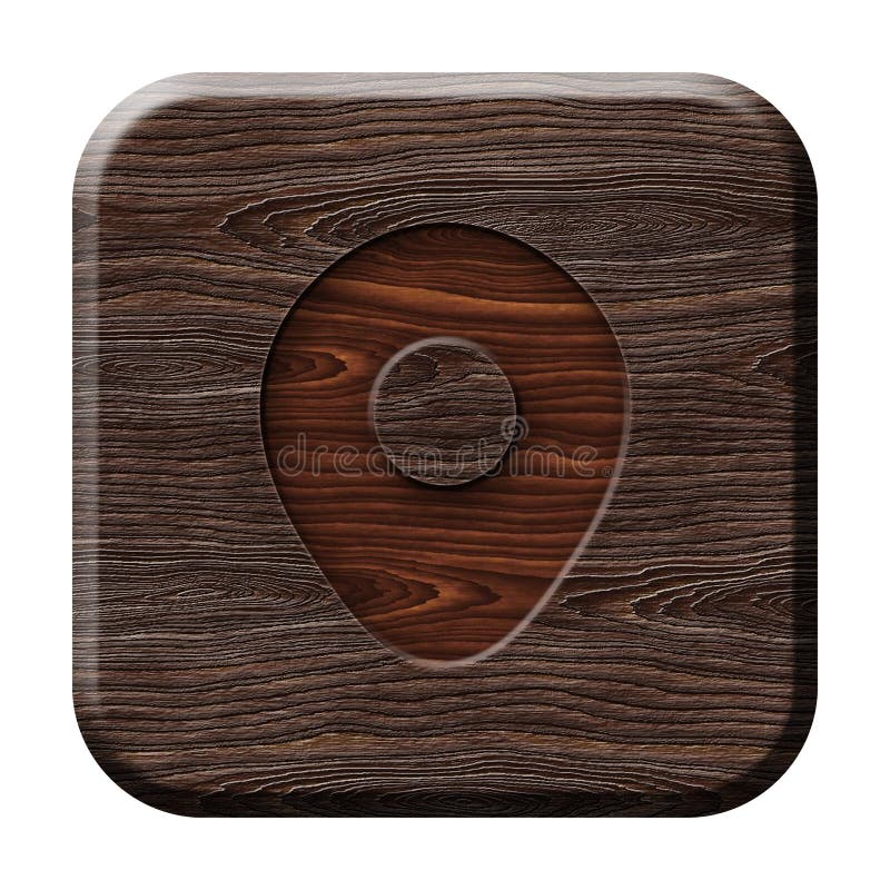 Icons with Brown Wood Texture Stock Image - Illustration of business ...