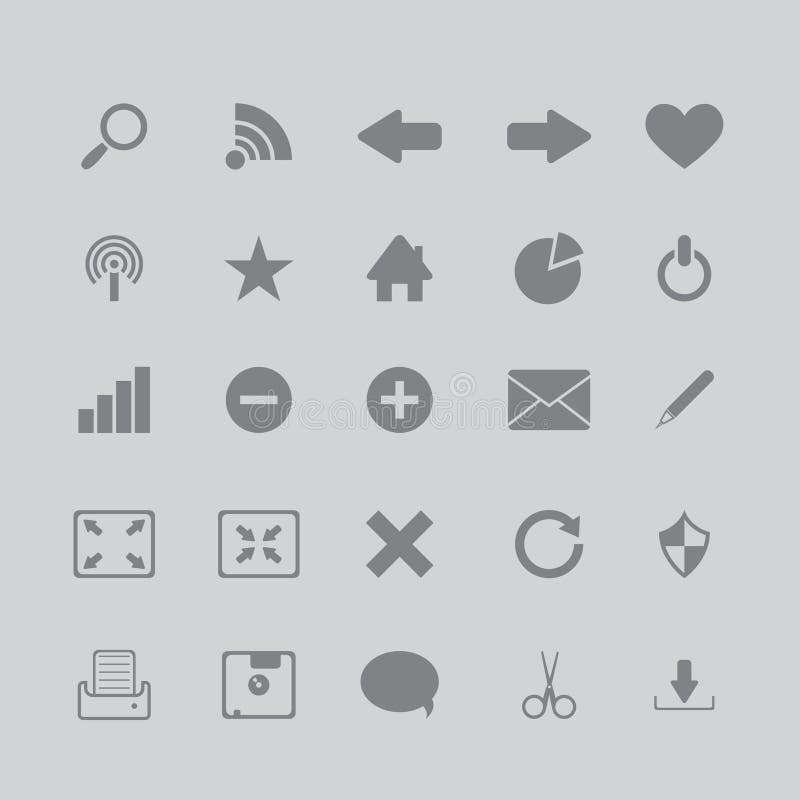 Icons for the Browser Program Stock Illustration - Illustration of ...